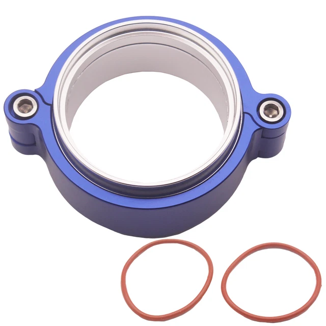 NEW HD EXHAUST V-band Clamp Flange Anodized Clamp Fit 2.5" Turbo Dump ...