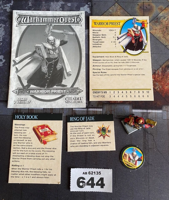 GAMES WORKSHOP WARHAMMER Quest Warrior Priest Box Character 1995 ...