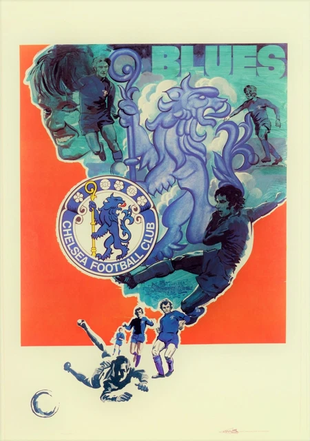 RARE ORIGINAL VINTAGE 1970s Chelsea Football Poster Very Good Condition ...