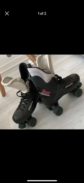 BAUER TURBO ROLLER Skates Original 90s Quads vintage- Size 9 £130.00 ...