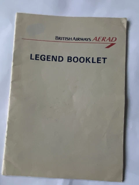 BRITISH AIRWAYS AERAD Legend Booklet £9.00 - PicClick UK
