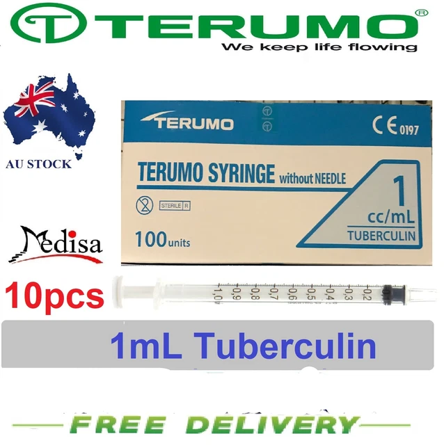 100PCS/BOX, 1ML DISPOSABLE Terumo Syringes Tuberculin Hypodermic without Needle $54.60 - PicClick AU