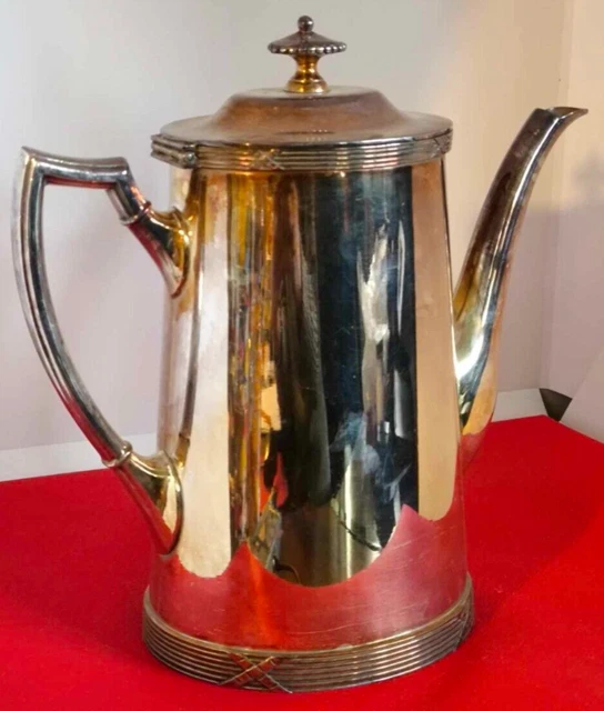 ANCIENNE VERSEUSE CAFETIÈRE en métal argenté Wellner 140 cl n°34 EUR 40 ...