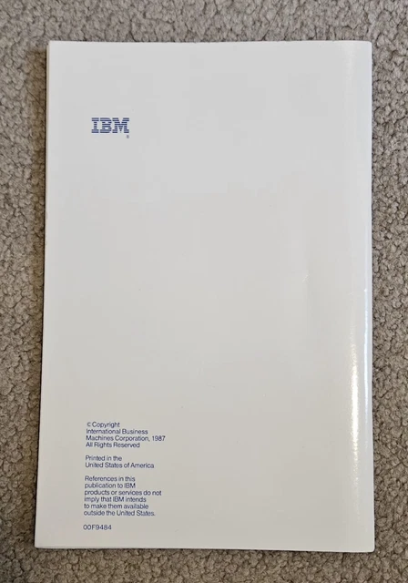 VINTAGE IBM PERSONAL System/2 Model 80 Quick Reference 1987 Manual Booklet VG++ $12.00 - PicClick CA
