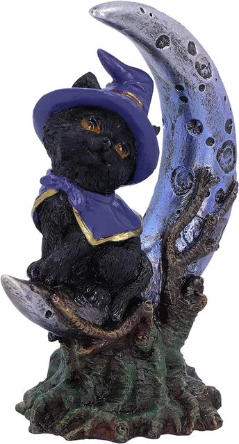 NEMESIS NOW SOOKY Witches Familiar Black Cat and Crescent Moon Figurine ...