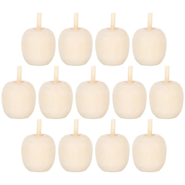 20 PCS WOOD Craft Pieces Paintable Ornaments Diy Unpainted Fruit Crafts ...
