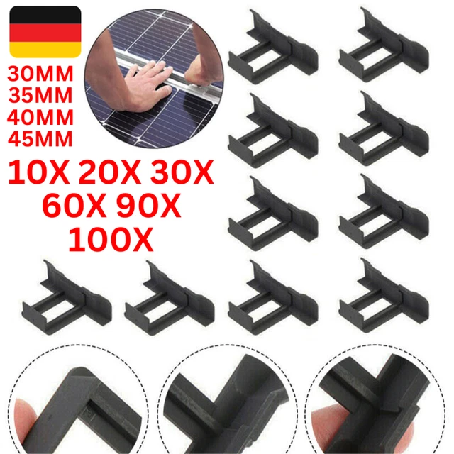 100X SOLAR PANEL Entwässerung Clip Wasserablauf Solar Befestigung 30/35/40mm EUR 6,99 - PicClick DE