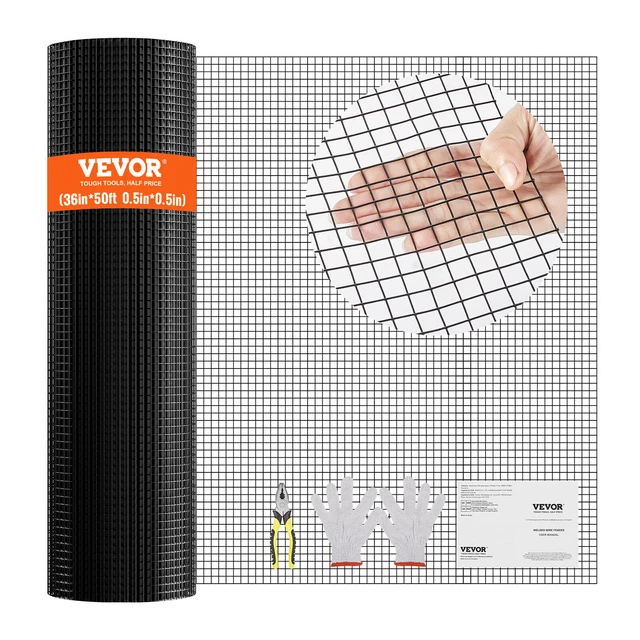 VEVOR HARDWARE CLOTH 36'' x 50' Wire Mesh Roll 19 Gauge Chicken Wire ...
