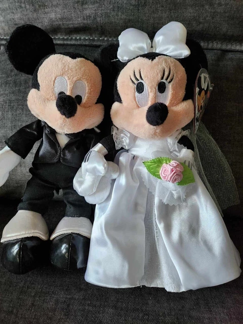 MICKEY MOUSE MINNIE Mouse bride & groom Disney wedding anniversary ...