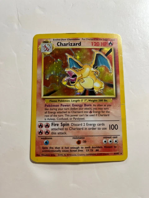 POKÉMON TCG CHARIZARD Base Set 4/102 Holo Unlimited Holo Rare EUR 166 ...