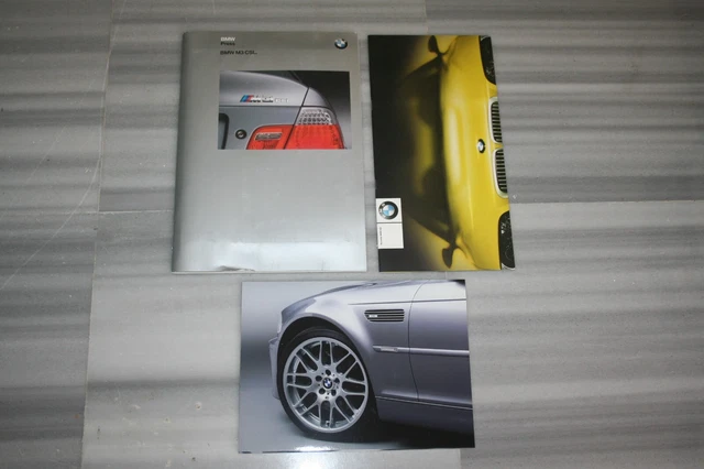 DOSSIER DE PRESSE BMW M3 CSL + 9 Photos Argentiques + Livret M3 Press ...