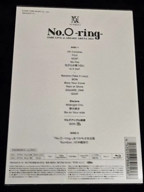 NUMBER_I NO.O-RING BLU-RAY Japan TOBE Live Arakawa Arena 2024 Limited ...