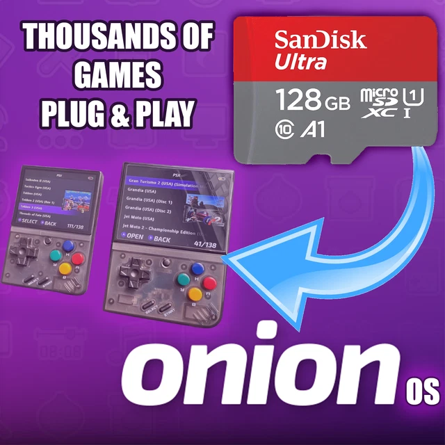 MIYOO MINI REPLACEMENT - ONION OS - GAME CARD - 128GB - NDS GAMES ...