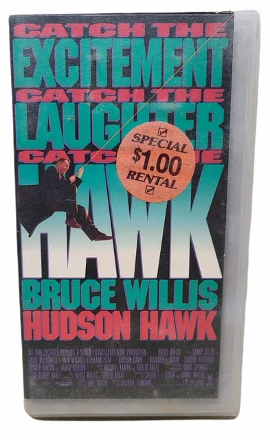 HUDSON HAWK VHS Bruce Willis TriStar Andie MacDowell Danny Aiello 1991 ...