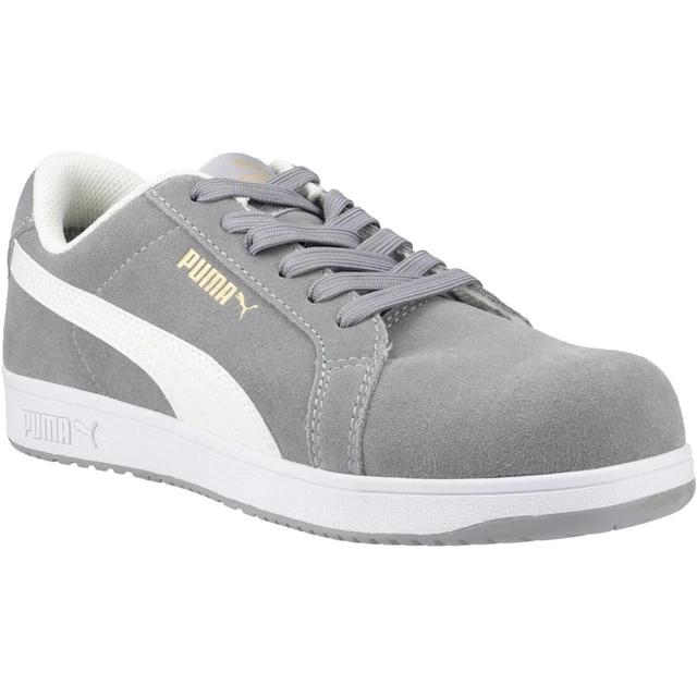 PUMA ICONIC LOW S1P grey composite toe/midsole work safety trainers ...