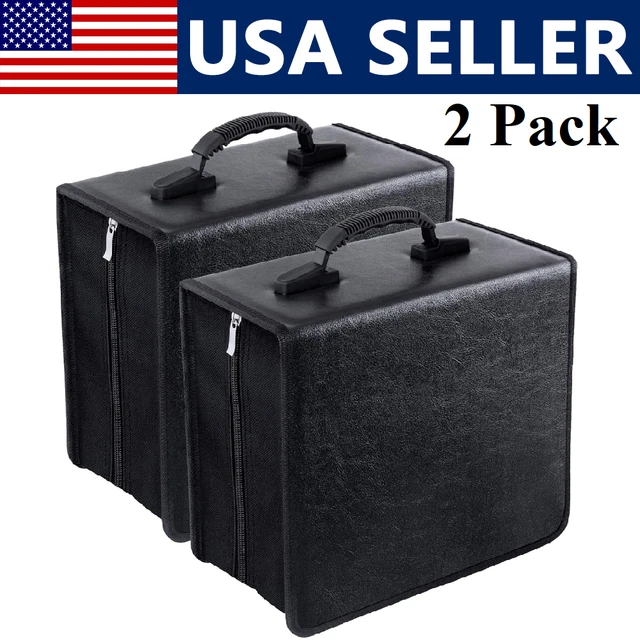 2 PACK 400 Capacity DVD Binder Case CD Wallets Storage Organizer Holder ...