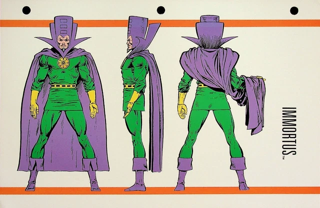 1980'S IMMORTUS VINTAGE Marvel Super Villians/Heroes Biography Print ...