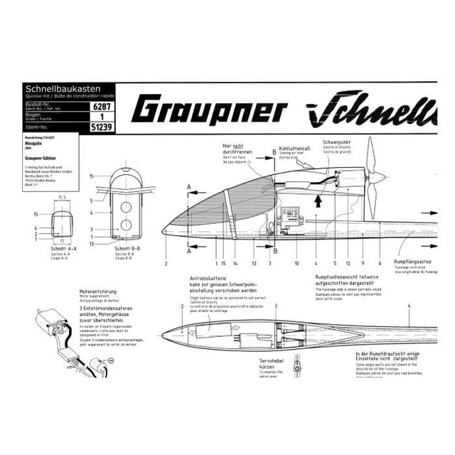 BAUPLAN MOSQUITO (GRAUPNER-EDITION) Modellbauplan EUR 14,95 - PicClick DE