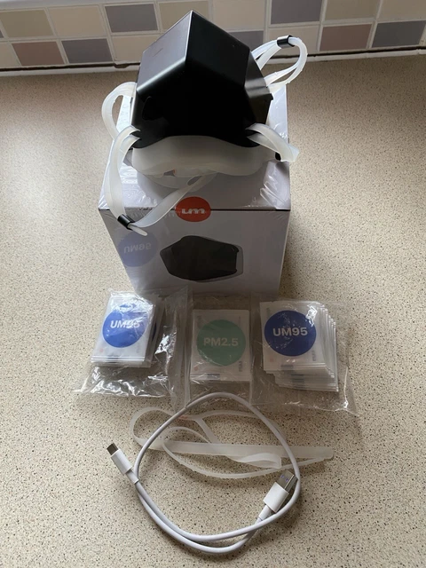 UV-C HALF Face Mask Respirator PPE Bundle N95 , Dust , Mists , Viruses ...