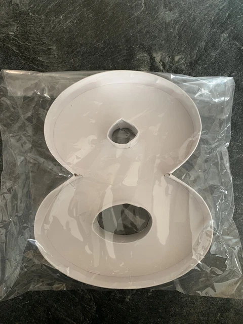 CARDBOARD FILLABLE NUMBERS 8 £6.99 - PicClick UK