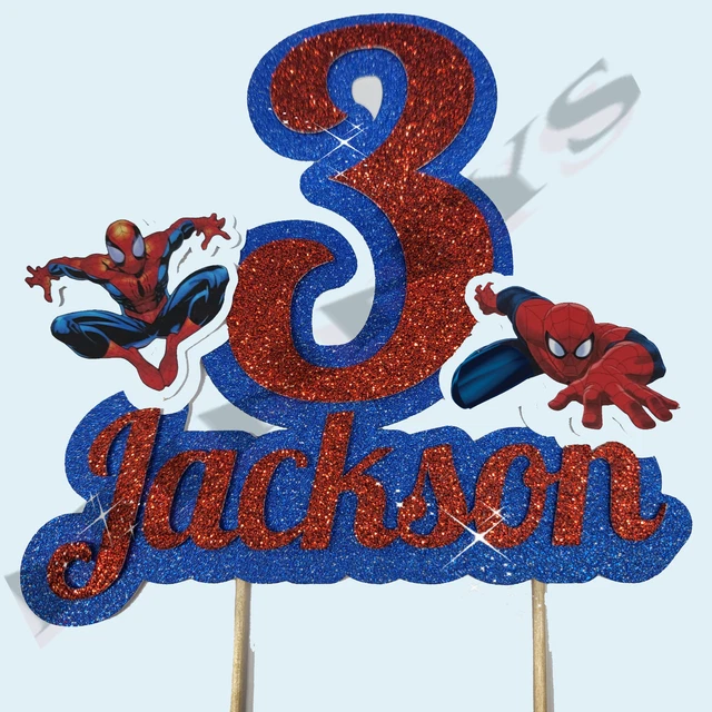 DESIGN YOUR OWN Luxury, Triple Layered 3D Spiderman Cake Topper-Many ...