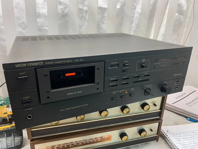 VECTOR RESEARCH VCX-400 Vintage Stereo Cassette Tape Deck POWERS ON AS ...