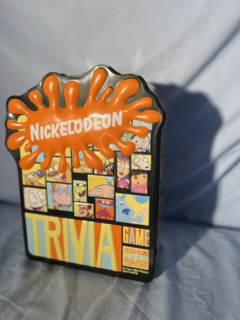 NICKELODEON TRIVIA BOARD Game in Collectible Tin Box 2002 - Nicktoons ...
