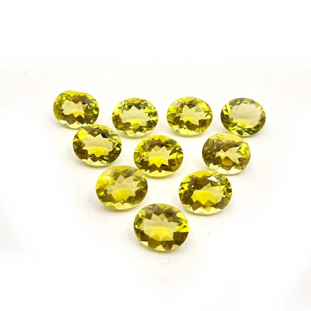 NATUREL CITRON QUARTZ Coupe Ovale Libre Pierre Lot 29 Pièces 8 10-12 16 ...