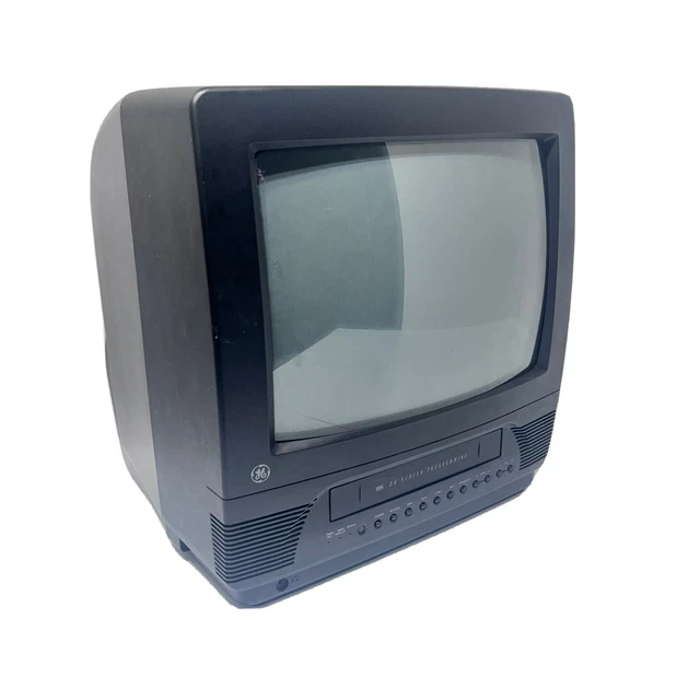 GE GENERAL ELECTRIC 13” TV VCR/ VHS Combo Player Recorder Retro Gaming ...