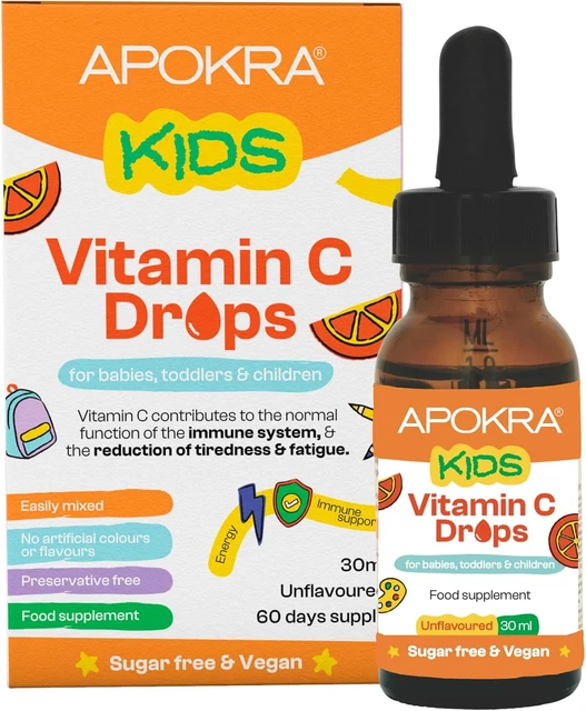 VITAMIN C DROPS - Vegan - 60 Days Supply – 30Ml – Preservative Free and ...