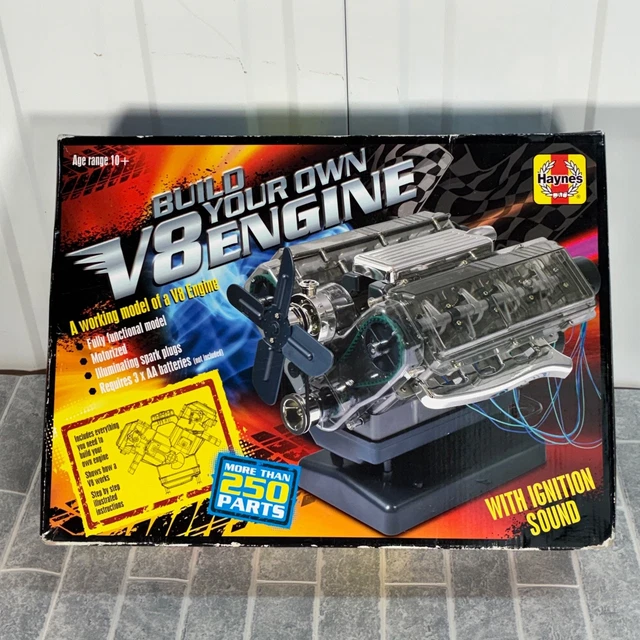 HAYNES BUILD YOUR Own V8 Engine Scale Model Kit Motorised With Light ...