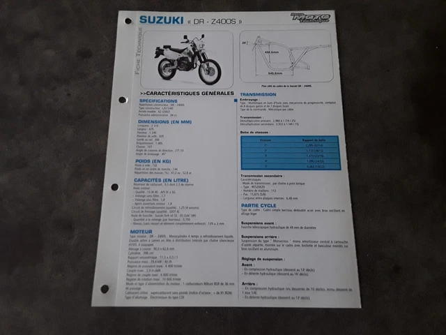 Drz 400 Fiche Technique