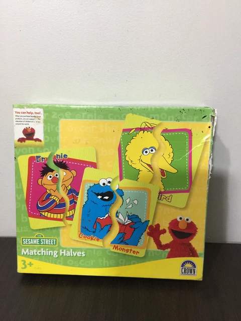 SESAME STREET MATCHING halves memory game sesame workshop 2005 $28.00 ...