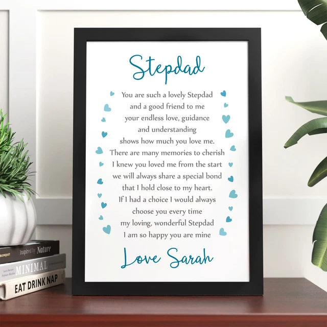 PERSONALISED STEP DAD Fathers Day Poem Gifts for Best Stepdad Stepmum ...