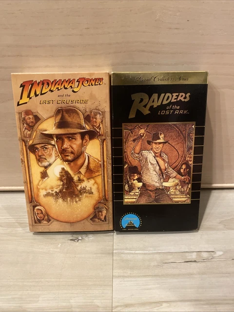 INDIANA JONES RAIDERS of The Lost Ark & Last Crusade 2 VHS LOT ...
