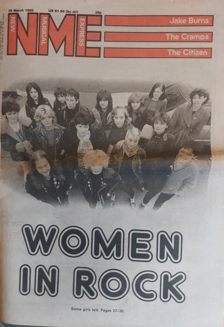 RARE NME MAGAZINE-29 MAR 1980-Women Rock/Stiff Little Fingers/Cramps ...