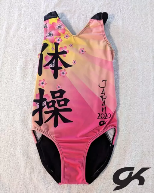 New 4 Japan 2020 Gk Elite Leotard Gymnastics Cherry B