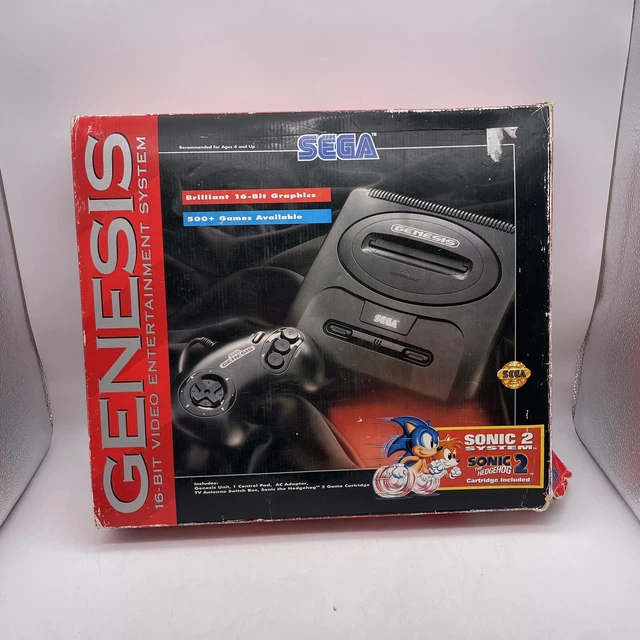 SEGA GENESIS MODEL 2 Console Sonic The Hedgehog 2 System CIB - Tested ...