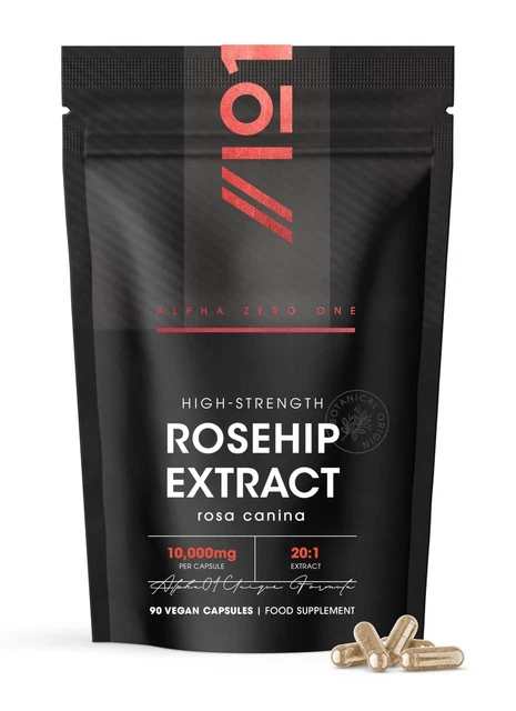 ROSEHIP EXTRACT 10,000MG - High Strength 20:1 1 count (Pack of 90) £10. ...