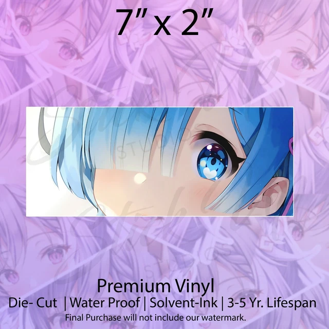 REM RE ZERO Anime Kawaii Maid Ahegao JDM Lewd Bumper Sticker Vinyl ...