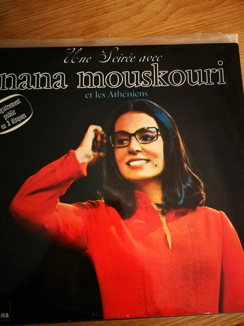 33 TOURS VINYLE Album Une Soirée Avec Nana Mouskouri Double Fontana Tbe ...