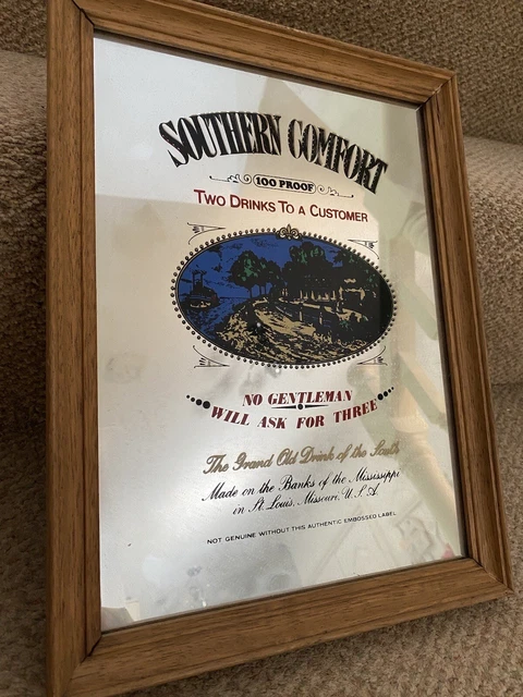 VINTAGE SOUTHERN COMFORT Mirror Advertising Man Cave Pub Bar EUR 22,75 ...