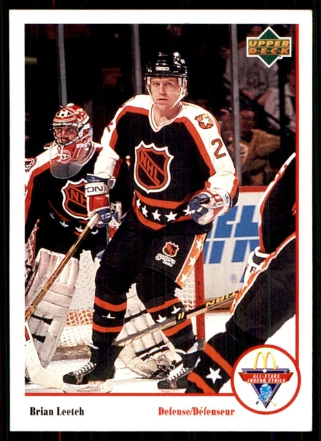 1991-92 UPPER DECK McDonald's All-Stars Brian Leetch New York Rangers # ...