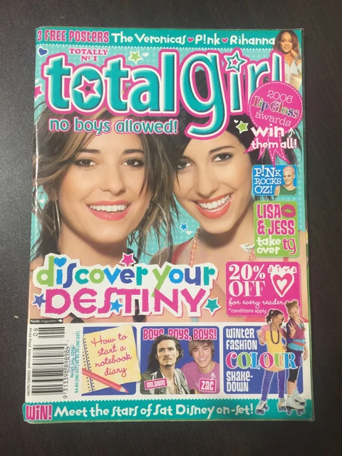 TOTAL GIRL MAGAZINE girlie teen mag celebrity gossip july 2005 the ...