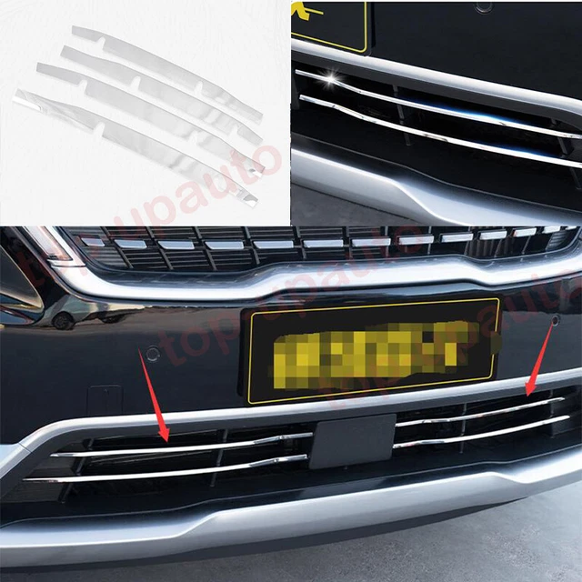 FOR KIA CARNIVAL 2022-2023 steel Chrome Front Center Grille Grill Cover ...