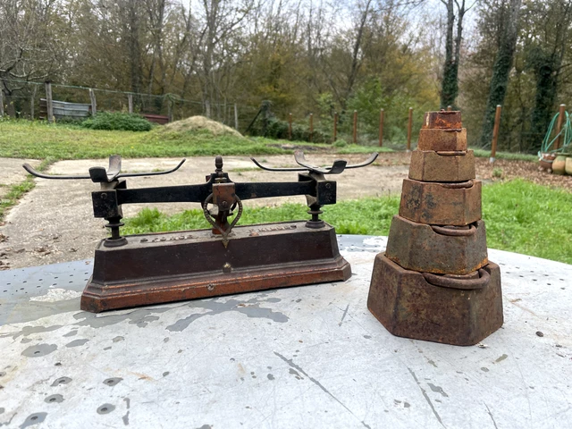 BALANCE ET SES poids de 5 kg à 200g EUR 50,00 - PicClick FR