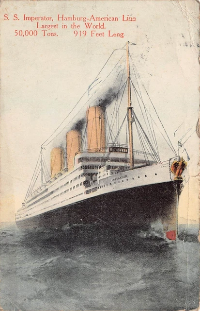 SS IMPERATOR SHIP US Navy Commissioned ID-4080 Then Cunard Line Vtg ...