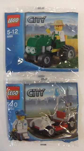 LEGO CITY TRACTOR 4899 & Medics Car 30000 Polybags Set BNIP #D2 £9.99 ...