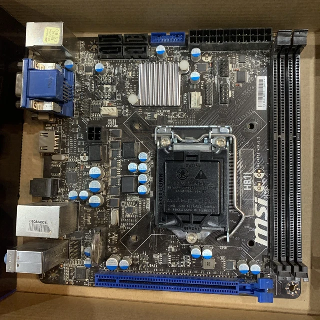 MSI H81I SOCKET LGA1150 DDR3 Mini-ITX Motherboard with I/O shield BENT ...