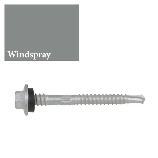 WINDSPRAY / ARMOUR Grey Hex Top Grip NEO 12g-14 x 51mm Metal Screw ...